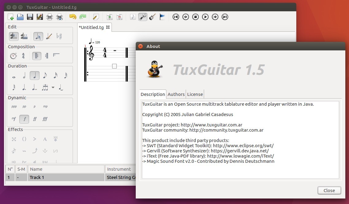 Install TuxGuitar 1.5 in Ubuntu 16.04 & Higher | UbuntuHandbook