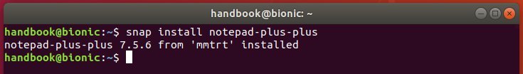 How to Install Notepad++ in Ubuntu 18.04/16.04 via Snap | UbuntuHandbook