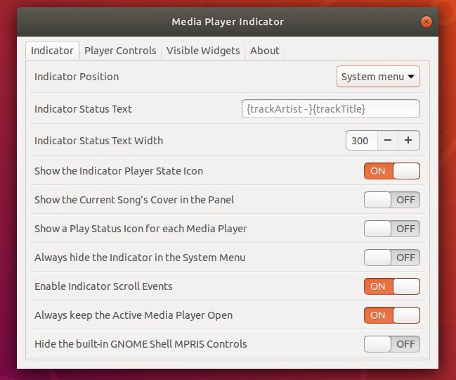 Enable Media Player Controls in System Tray Menu in Ubuntu 18.04 | UbuntuHandbook