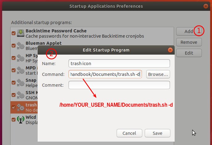 Add Trash Can to Left Panel (Dock Launcher) in Ubuntu 18.04 | UbuntuHandbook
