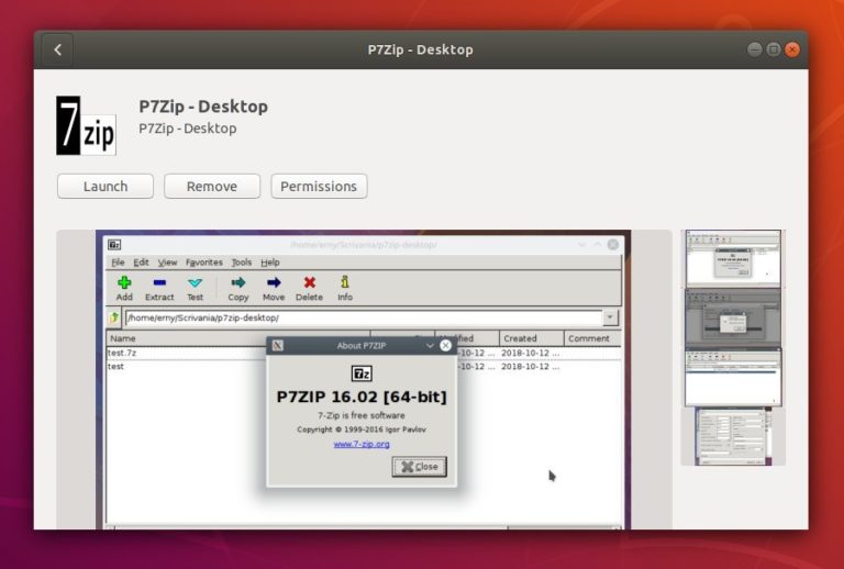 P7zip Desktop Available To Install Via Snap In Ubuntu 1804 Ubuntuhandbook 