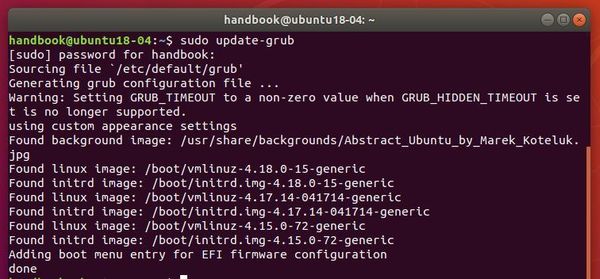 Restore Missing Dual Triple Boot Menu In Ubuntu 1804 Ubuntuhandbook