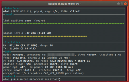 Wavemon – Display Live WiFi Signal Strength in Terminal | UbuntuHandbook