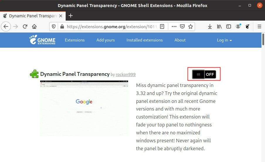 Enable Top Panel Dynamic Transparency in Ubuntu | UbuntuHandbook