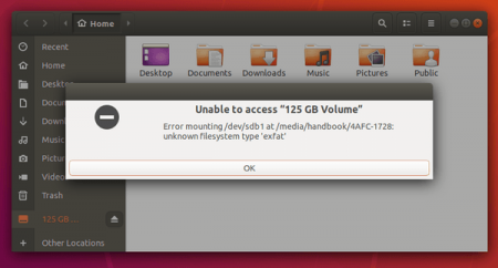 Fix unknown filesystem type ‘exfat’ in Ubuntu 18.04 | UbuntuHandbook