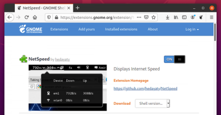 NetSpeed – Display Download / Upload Speed in Ubuntu 20.04 | 22.04 Panel | UbuntuHandbook