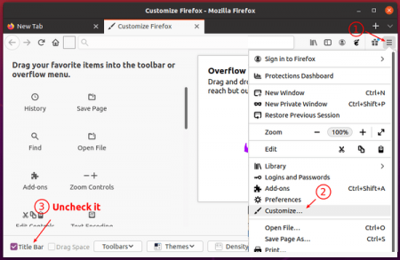 How to Remove the Header Bar in Firefox on Ubuntu 20.04 | UbuntuHandbook