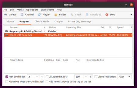 Tartube – A GTK+ 3 Front-end for Youtube-DL Video Downloader - Open ...