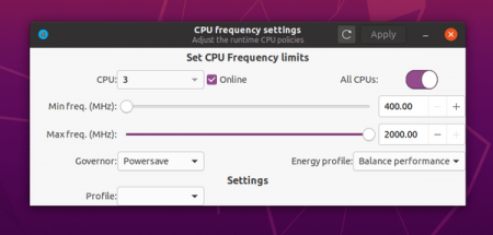 cpupower-GUI – A Simple Graphical Tool to Adjust CPU Frequency - Open ...