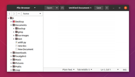Enable File Browser in Default Gedit Text Editor in Ubuntu 20.04/22.04 | UbuntuHandbook