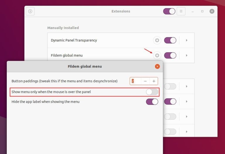 How to Enable ‘Global Menu’ (App Menus in Top-bar) in Ubuntu 20.04, 21.04 | UbuntuHandbook