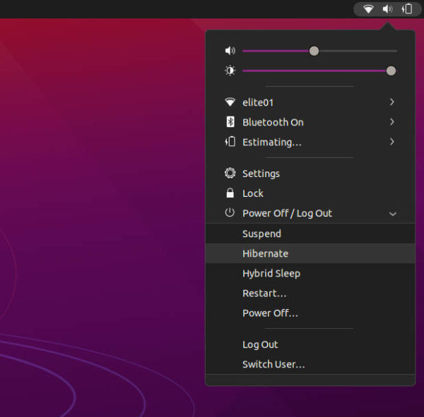 How To Enable Hibernate Function And Menu Option In Ubuntu 2110 Ubuntuhandbook